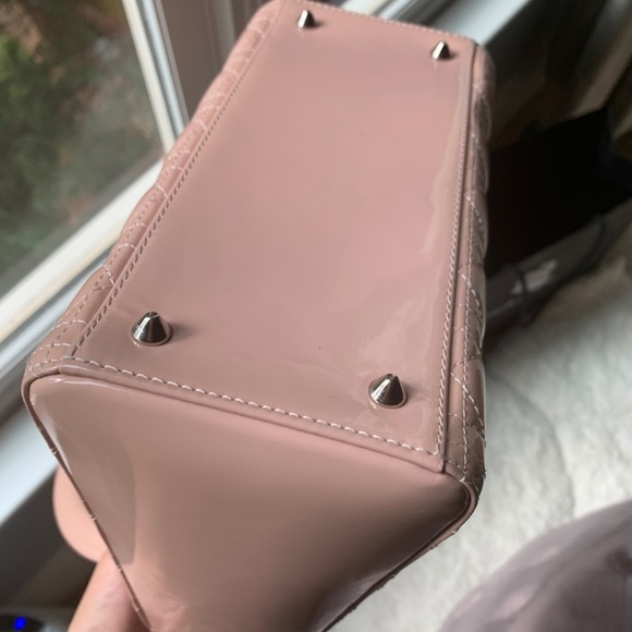 Dior | Bags | Lady Dior In Medium Size Baby Pink Patent Leather | Poshmark